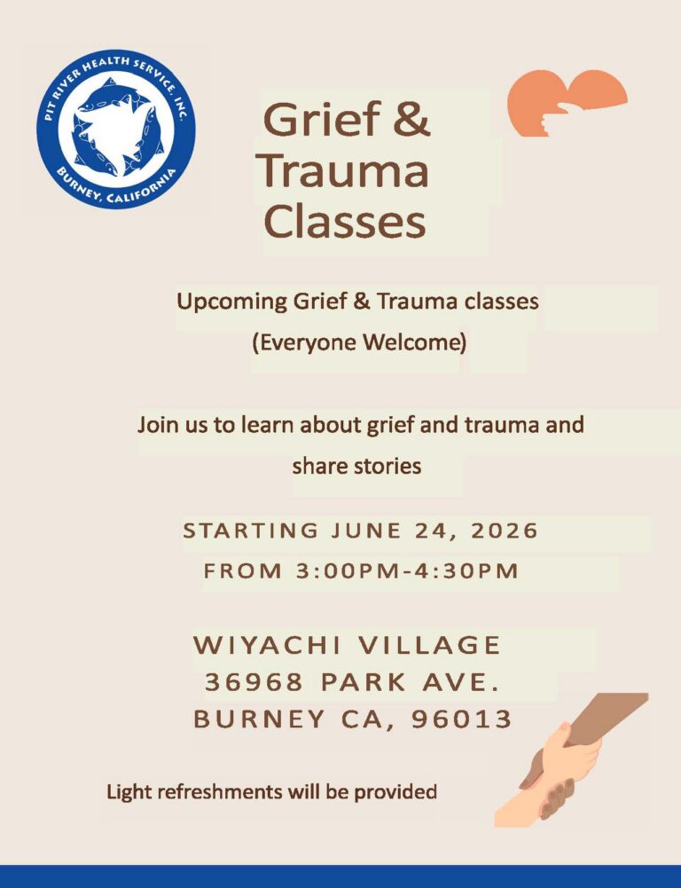 Grief & Trauma Classes - Pit River Health Services